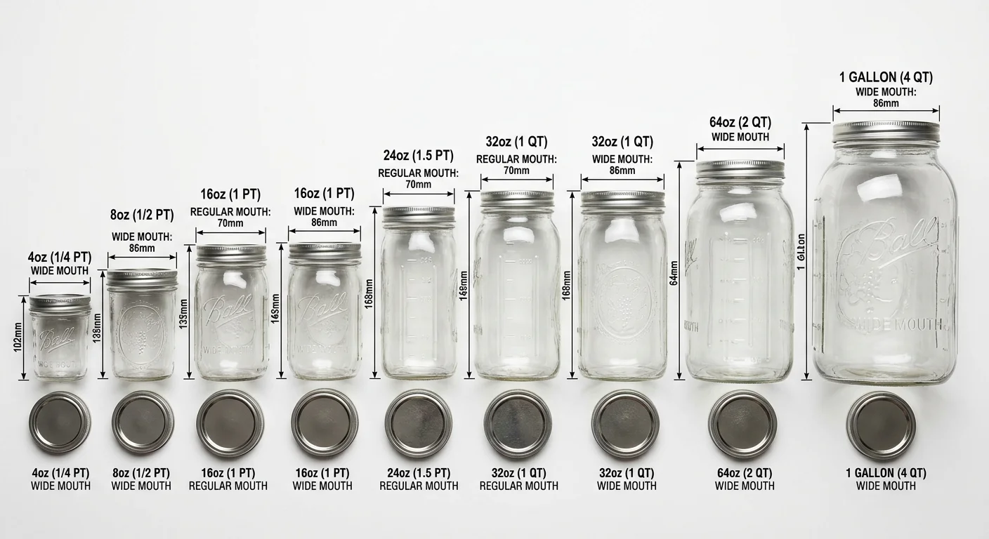 A Complete Guide to Mason Jar Specifications: Threads & Dimensions - TP ...